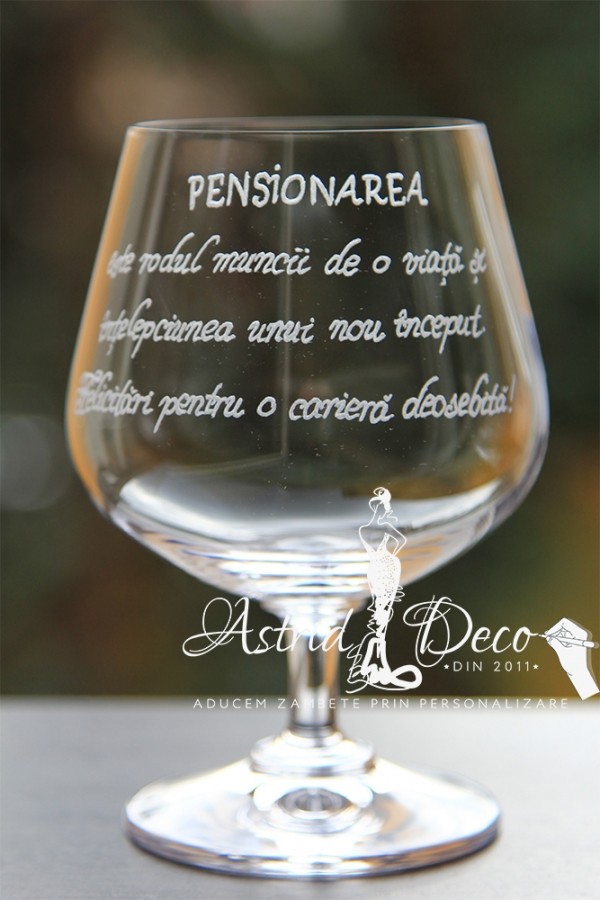 Pahar coniac gravat manual - Pensionare - Pahare whiskey / coniac ...